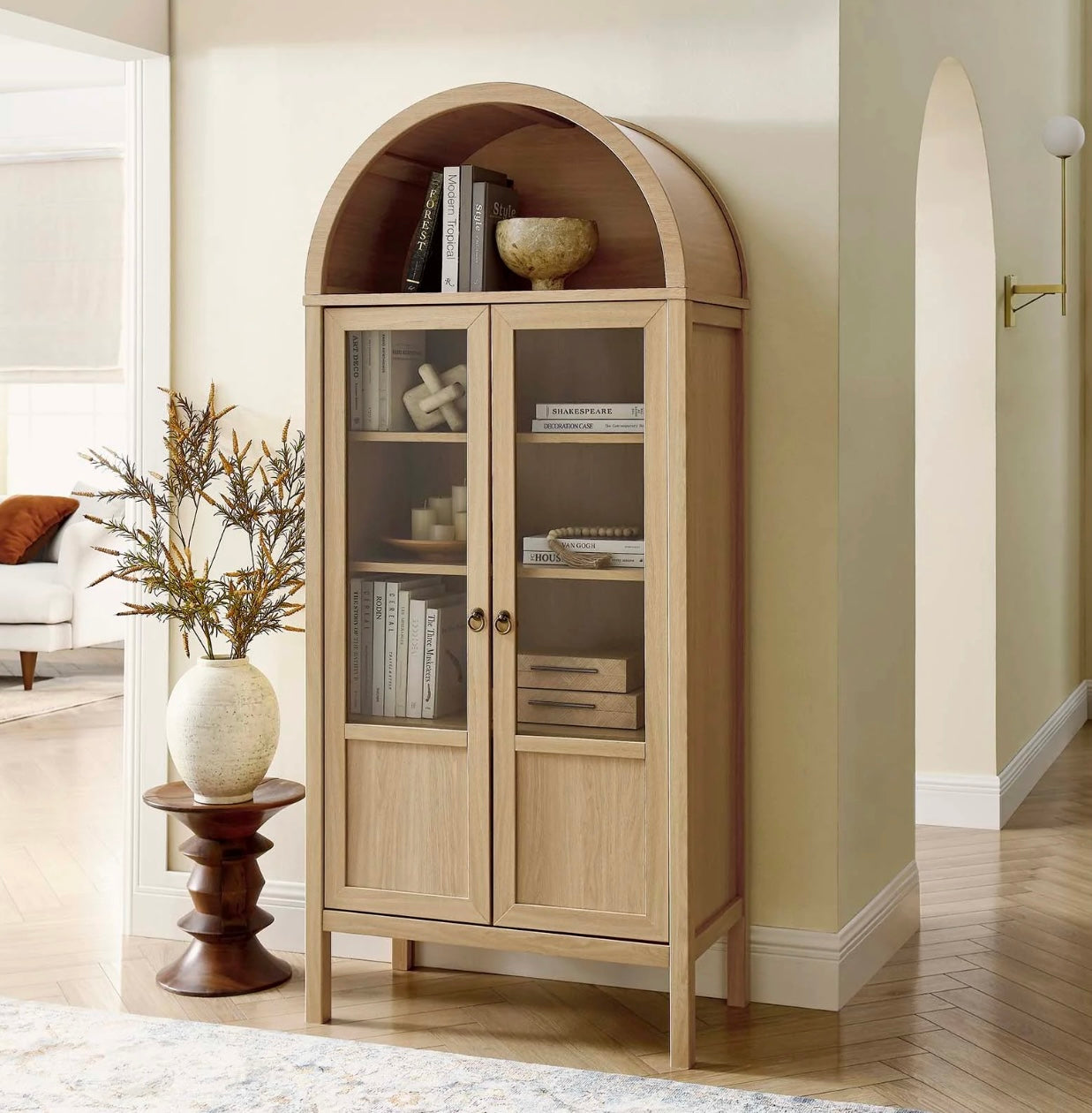 Tessa Tall Arched Storage Display Cabinet – Aranccia Life | Furniture ...